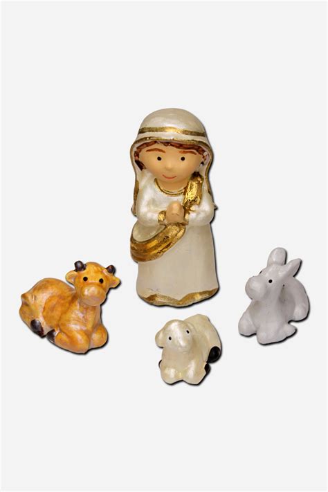 Small Nativity Set White 2 Inches Xn1 41637 Wht St Pauls