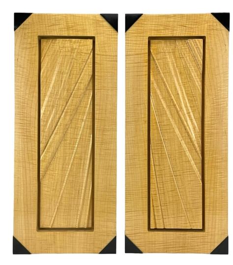 Symmetrical Twins Lines And Texture Carved In Curly Maple R Scandinavianinterior