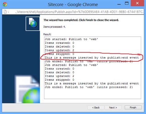 C Sitecore Publishend Event Interaction With User Stack Overflow