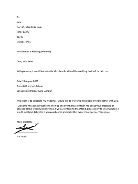 Inviting My Formal Lecture Pdf