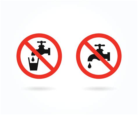 Do Not Use Water Sign No Drinkable Water Sign Non Potable Water Sign Dont Drink Water Sign