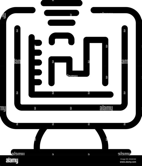 Icon Of A Computer Screen Displaying A Bar Chart Representing Market Analysis And Financial