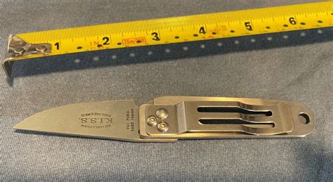 Vintage Crkt 5600 Halligan Sampson Kiss 35 Ss Folding Pocket Knife