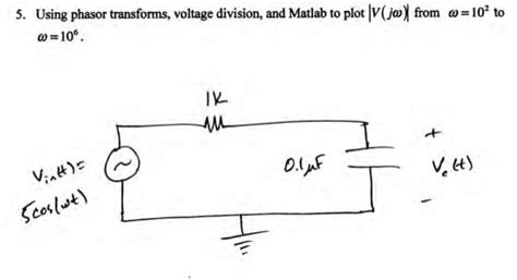 Solved 5 Using Phasor Transforms Voltage Division And