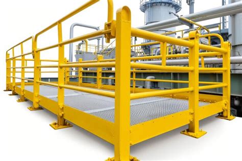 Gas Processing Plant Safety Barrier Premium Ai Generated Image