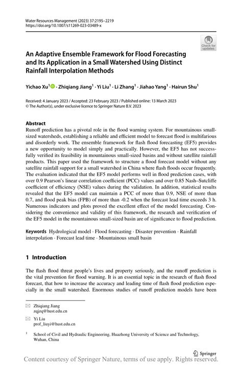 An Adaptive Ensemble Framework For Flood Forecasting And Its