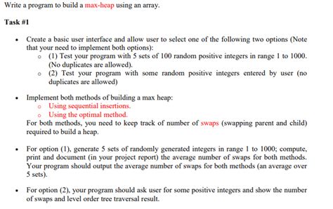 Write A Program To Build A Max Heap Using An Array