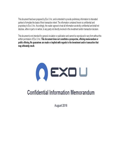 Information Memorandum Sample Pdf Software As A Service Cloud