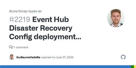 Event Hub Disaster Recovery Config Deployment 2024 01 01 Version Fails · Issue 2219 · Azure