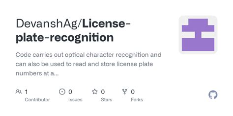 Github Devanshaglicense Plate Recognition Code Carries Out Optical