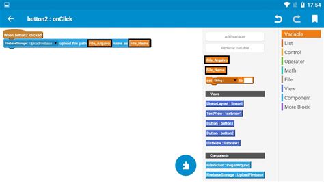 Como Mostro No Print Acima Vamos Usar Um Bloco Do Component Firebase Storage De Nome Upload File