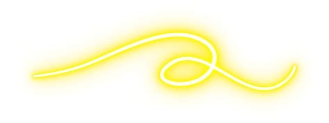 Yellow Light Glowing Neon Curved Line 24683986 Png