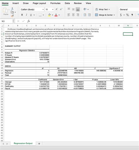 Solved Based On The Regression Output Xlsx File Chegg