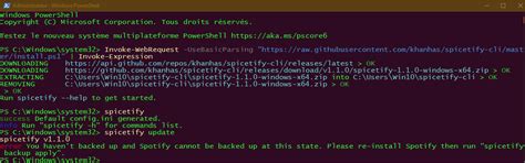 Spicetify Update Fail On Windows 10 20h1 Through Powershell Run As