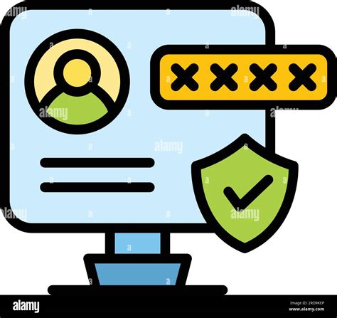 Client Privacy Icon Outline Vector User Data Safe Customer Color Flat