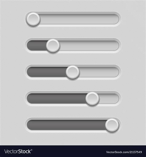 Slider Bars Gray Volume Level Console Royalty Free Vector