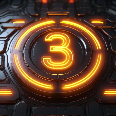 Premium Photo Glowing Digit Number On The Gui