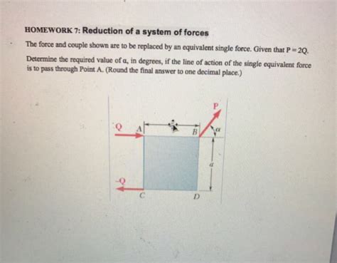 Solved Reduction Of A System Of Forces The Force And Couple