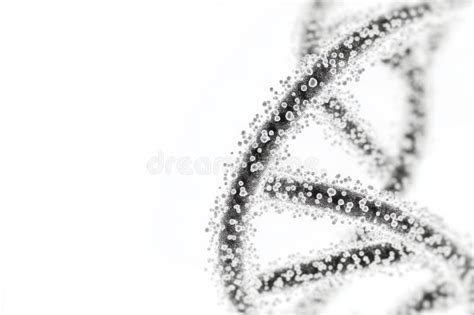 In Close Up Two Complementary Dna Strands Are Depicted Forming A Double Helix Structure Stock