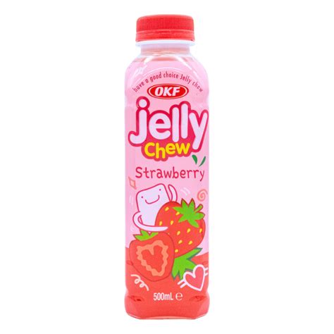 Okf Jelly Chew Strawberry 500ml Cafelax