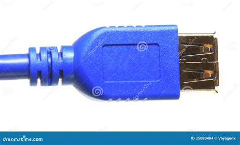USB Cable Isolated On White Stock Photo Image Of Detail Signal