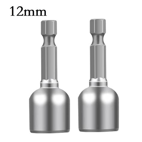 Clupup 2pcs Magnetic Nut Screwdriver Socket Adapter 1 4inch Quick Release Hex Shank Socket 6 7 8