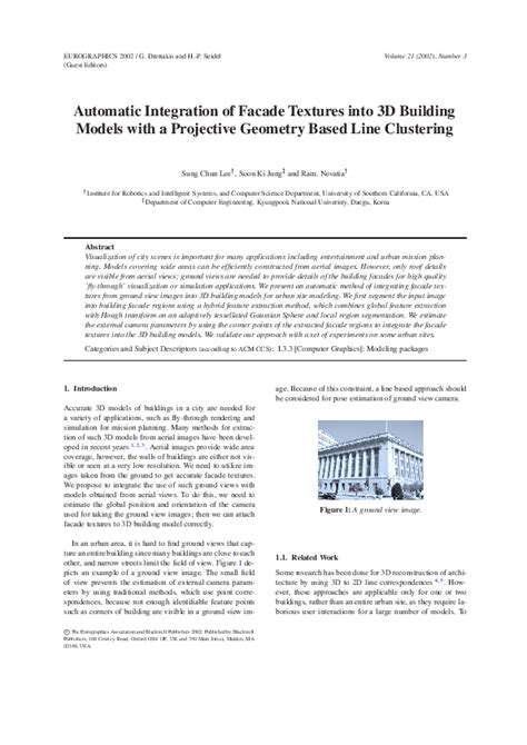 pdf automatic integration of facade textures into 3d building models
