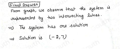 solved determine whether the system has no solution one solution or