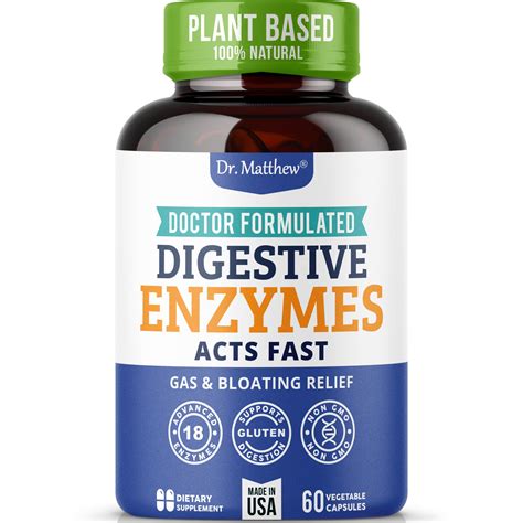 Digestive Enzymes For Women And Men With Lactase Lipase Amylase Bromelai Dr Matthew