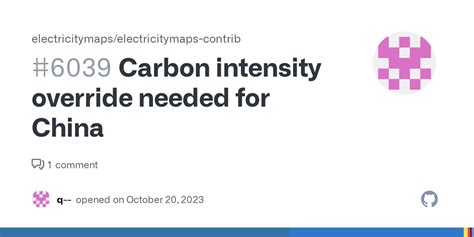Carbon Intensity Override Needed For China · Issue 6039
