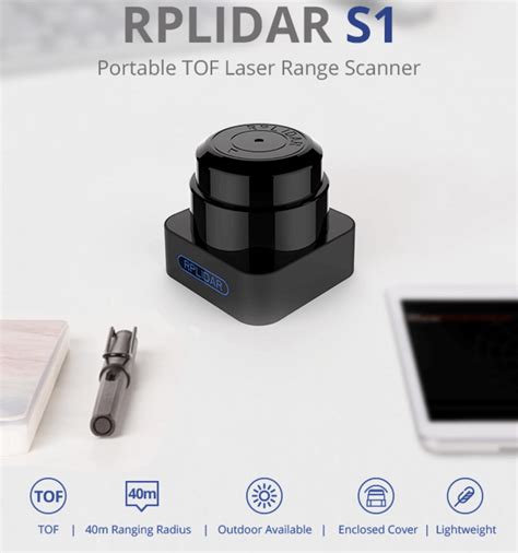 Slamtec Rplidar S1 360° Tof Laser Scanner L 40 Meters Distance Module