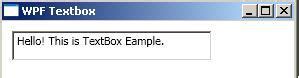 TextBox In WPF