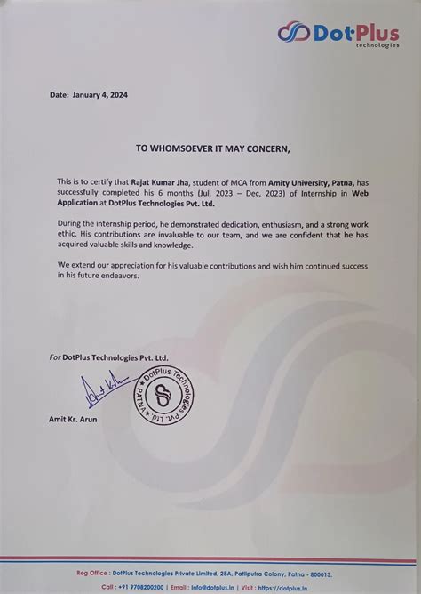 vats rajat k jha on linkedin internship webdevelopment thankful