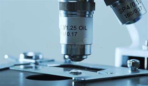 Macro View Of Microscope And Slide Stock Image Image Of Discovery Closeup 262650191