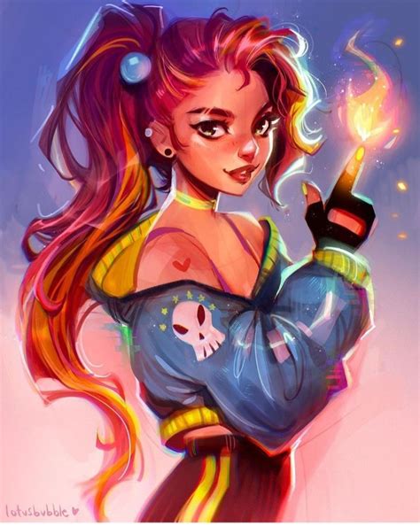 Fire Genasi Girls Cartoon Art Cartoon Art Styles Character Art