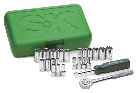 Sk Professional Tools 1 4 In Drive Size 24 Pieces Socket Wrench Set 34nl35 91824 Grainger