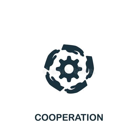 Cooperation Icon Monochrome Simple Sign From Collaboration Collection Stock Vector