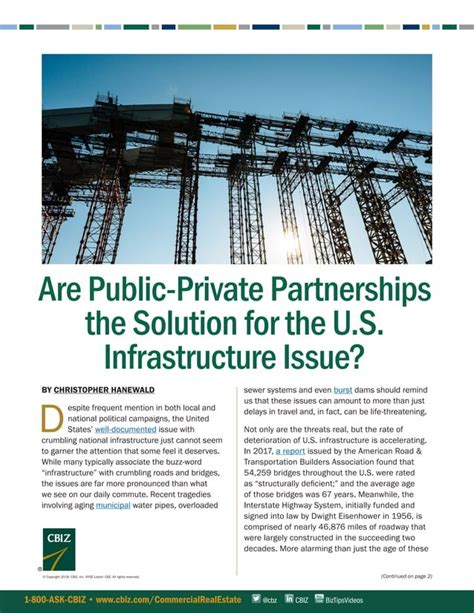Are Public Private Partnerships The Solution For The U S Infrastructure Issue PDF