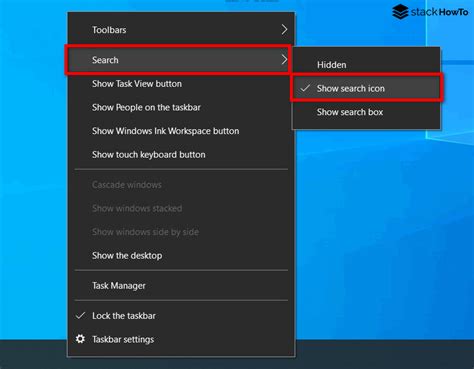 How To Reduce The Size Of The Search Bar In Windows 10 StackHowTo