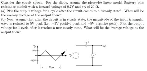 Consider The Circuit Shown For The Diode Assume Chegg Com