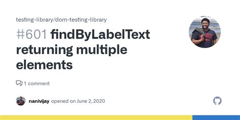 Findbylabeltext Returning Multiple Elements · Issue 601 · Testing