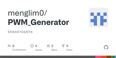 github menglim0 pwm generator stm32f103zet6