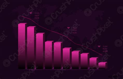 Down Negative Bar Graph Chart Depreciation Global Business Economic