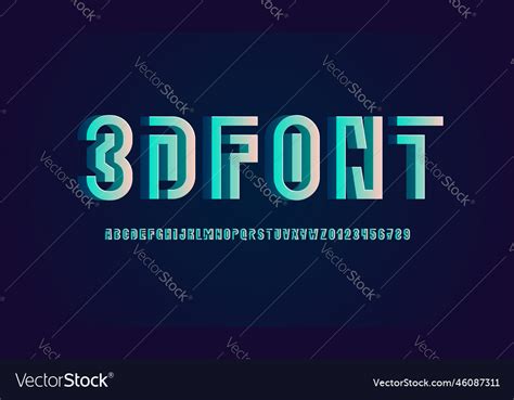 Digital Font Alphabet From Segment Line Royalty Free Vector