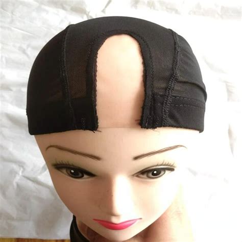 1pcs U Part Dome Cap Dome Cap For Wig Black Color All Code Stretch Mesh Adult Synthetic Wig Cap