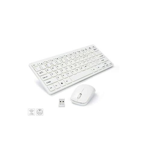 Mini Wireless Keyboard And Mouse White Andeemart