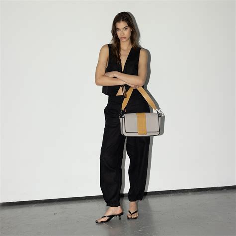 Silver Clutch Canvas Bag Acro İstanbul