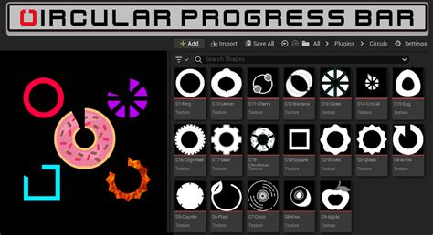 circular progress bar in unreal engine 5 plugin pizzo