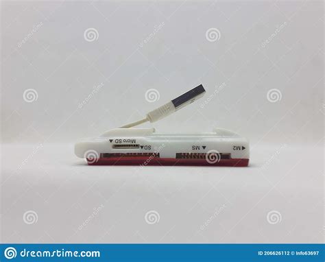 A Multiple Card Reader With Usb Connector On White Isolation Background Stock Photo Image Of