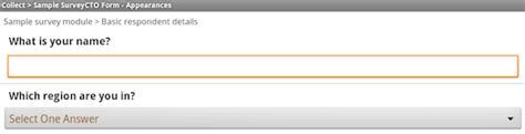 field lists multiple questions on a single screen surveycto